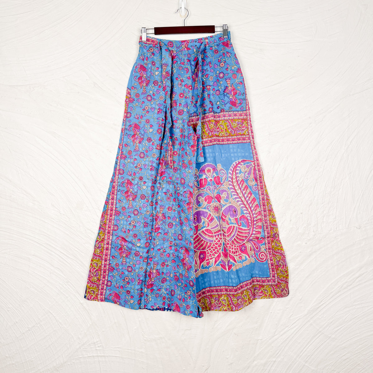 Reversible cotton pants Baby Blue Violet Floral – Love Protect Sustain