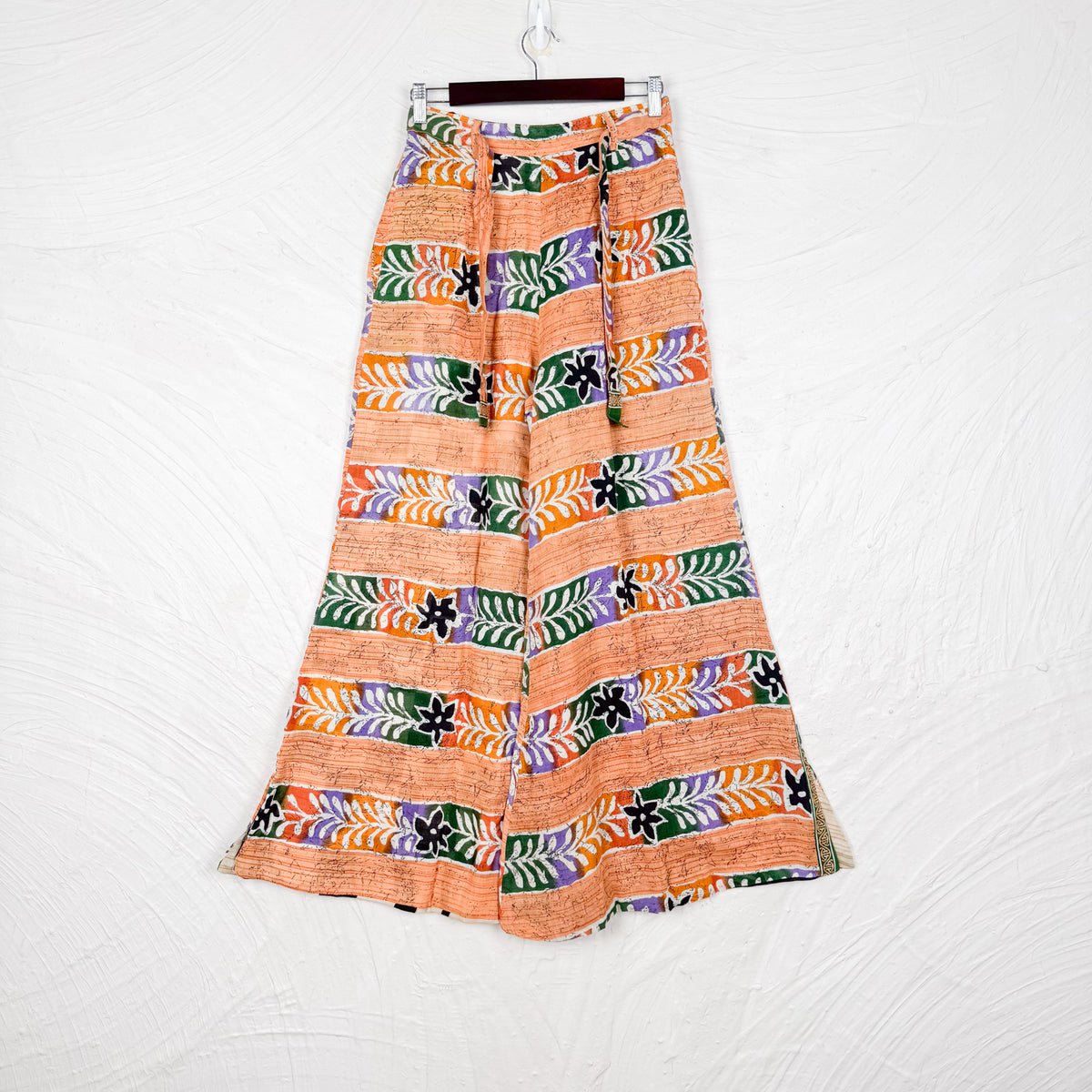 Reversible cotton pants Peach Mix Floral – Love Protect Sustain